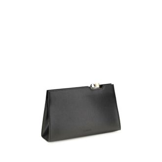 Jacquemus Womens Black Calf Leather Bos Taurus Shoulder Bag