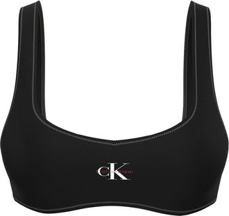 Calvin Klein Swimwear Bustier-Bikini-Top, Damen, Gr. XS (34), N-Gr, schwarz, Jersey, Elasthan, CALVIN KLEIN SWIMWEAR, unifarben, Bikini-Oberteile, K&ouml;rpernahe Passform