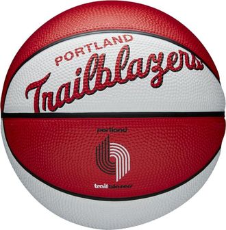 Wilson Mini-Basketball TEAM RETRO, PORTLAND TRAIL BLAZERS, Outdoor, Gummi, Gr&ouml;&szlig;e: MINI