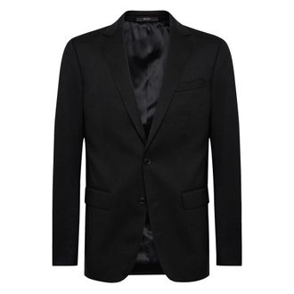 Boggi Milano Homme, Vestes, Noir, Taille: XL Veste Blazer en Laine Stretch