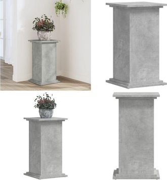 vidaXL Vidaxl - Pflanzenständer Betongrau 33x33x60 cm Holzwerkstoff