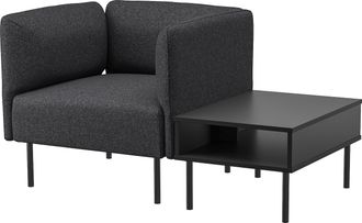IKEA LILLEHEM Sessel mit Beistelltisch
