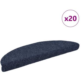 vidaXL Vidaxl - Stufenmatten Selbstklebend 20 Stk. 56x17x3 cm Blau Halbrund