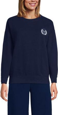 Lands End Sweatshirt SERIOUS SWEATS, Damen, Gr&ouml;&szlig;e:48-50 regular, Blau, Elasthan/Baumwoll-Mischung/Polyester-Mischung, by Lands End