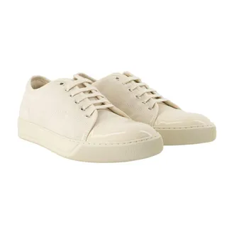 Lanvin Mens Dbb1 Sneakers - Lanvin Leather White Calfskin Shoes