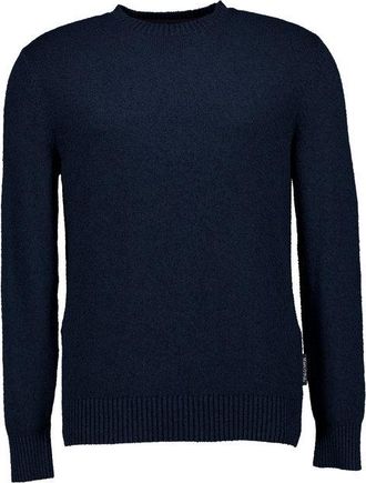 Marc O'Polo Herren Pullover blau Baumwolle unifarben