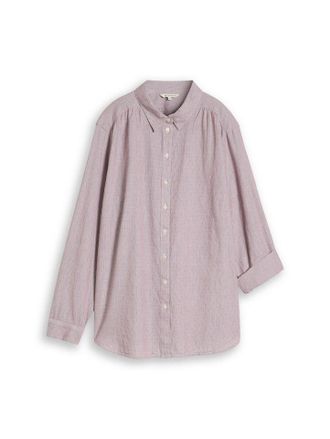 Tom Tailor Langarmbluse Blusen & Shirts Plus Size - Hemdbluse mit Turn-up-Funktion