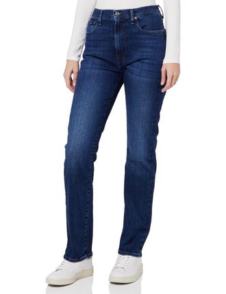 7 For All Mankind Damen Easy Slim Soho Jeans, Dark Blue, 30 EU