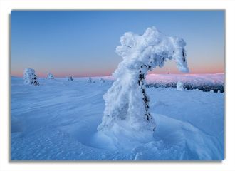 Wallario selbstklebendes Poster - Schneeskulptur, Aufkleber in Premiumqualit&auml;t, Klebefolie Gr&ouml;&szlig;e: 70 x 100 cm (Riesenposter)
