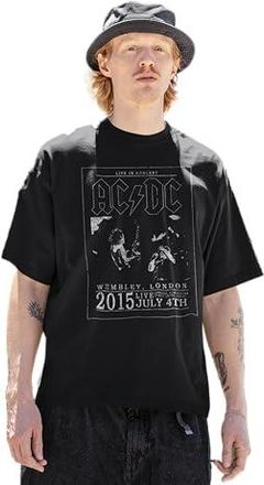 AC/DC Wembley LONDONT 2015, MEACDCRTS095, Noir, Taille XXL