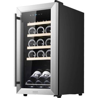 Cecotec Cecotec - Vinoteca Bolero Grandsommelier 1550 Inox Compressor, 15 Flaschen of Fassungsverm&ouml;gen, T&uuml;r und Griff aus Edelstahl, Hohe Leistung, Reguliert