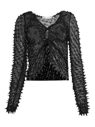 CHRISTOPHER ESBER haut Shibori à ornements en cristal - Noir