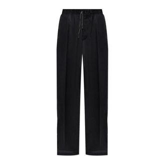 Maison Margiela Weite Satin-Hose - - Trousers - Damen - Schwarzk - 2XS