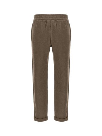 Brunello Cucinelli Cotton-Silk Blend Joggers - Brown