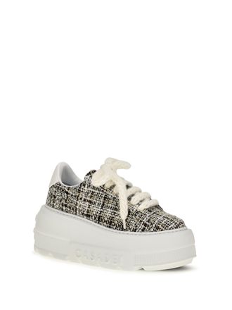 Casadei Womens Nexus Sneakers Boucl&eacute; Fabric Panna-Bianco Upper: Fabric; Sole: Rubber Panna/bianco