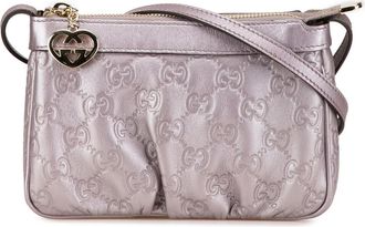 Gucci Hobo Bags - Small Metallic Guccissima Lovely Crossbody - Gr. unisize - in Lila - f&uuml;r Damen
