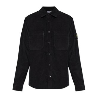 Stone Island Homme, Chemises, Noir, Taille: M Chemise en velours c&ocirc;tel&eacute;
