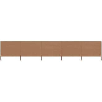 vidaXL 5-teiliges Windschutzgewebe 600 x 120 cm Taupe Vidaxl