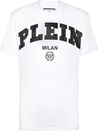 Philipp Plein T-shirt &agrave; col rond - Homme - Tops - Blanc - Taille: L