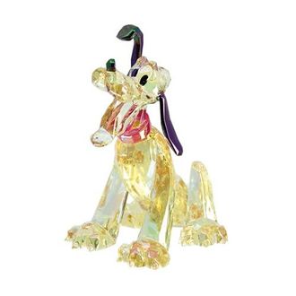 Enesco FACETS Disney Pluto The Dog Sitzende Pose 90th Anniversary Miniaturfigur, 8,9 cm, Gelb