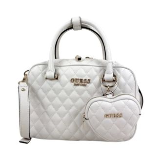 Guess Femme, Sacs, Blanc, Taille: ONE Size Atabey Box Satchel