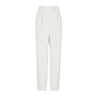 Giorgio Armani Straight Leg Ice White Belted Hose - - Trousers - Damen - Grau - L