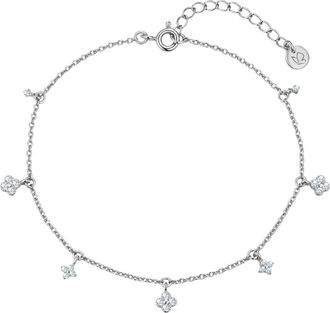 Glanzst&uuml;cke M&uuml;nchen Armband - Sterling Silber Armband Zirkonia - Gr. ONESIZE - in Silber - f&uuml;r Damen