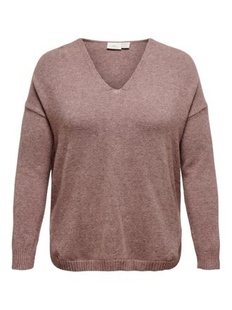 Only Carmakoma Damen Carmargareta Ls Pullover KNT Noos, Rose Brown, M EU
