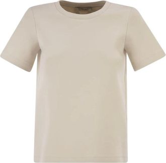 Max Mara Femme, Tops, Beige, Taille: 38 FR T-shirt en jersey de coton