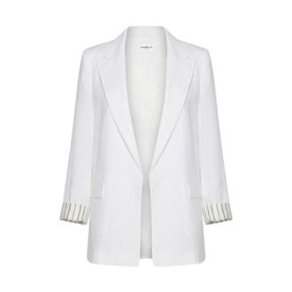 Marella Femme, Vestes, Blanc, Taille: 42 FR Mlssauna Pure Linen Blazer