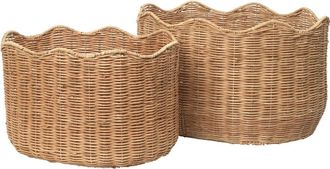 Broste Copenhagen Paniers en rotin Lola - Set de 2 Broste Copenhagen
