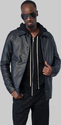 Rick Owens Giacca In Pelle Imbottita - Buttoned Brad Jk