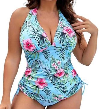 Generic Maillot de bain gainant pour femme - Push Up - Col en V - Sexy - Maillot de bain une pi&egrave;ce - Forme incurv&eacute;e - Maillot de bain - Maillot de bain - Mail