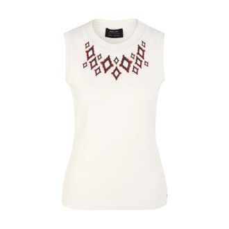 Marc Cain Stricktop Made in Germany - - Tops - Damen - Wei&szlig; - M