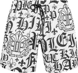 Philipp Plein Herren, Bademode, Wei&szlig;, 2XLGr&ouml;&szlig;e