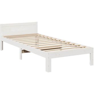 vidaXL Familienbett ohne Matratze Weiß 240x200 cm Massivholz Kiefer Vidaxl