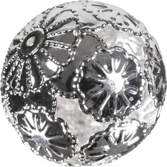 Eurosand Metall-Kugeln MARRAKESCH, ca. 28mm. 9 St&uuml;ck. in Klarsichtbox Silber