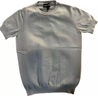 Emporio Armani Strickpullover Pullover Kurzarm Strickpulli mit Gesticktes Logo Hergestellt in Italien f&uuml;r h&ouml;chste Standards