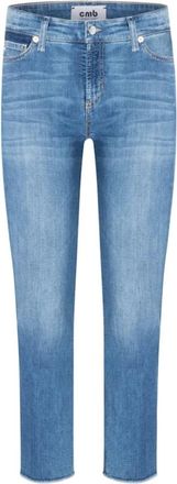 Cambio Femme, Jeans, Bleu, Taille: 36 FR Jean Glam Used &agrave; Ourlet Effrang&eacute;