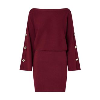 Liu Jo Robe Courte Tricot&eacute;e - Femme - Robes - Rouge - Taille: 40 FR