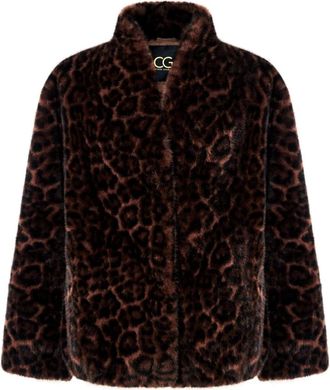 Cesare Gaspari Faux Fur Halo Jacke - - Jackets - Damen - Braun - XL