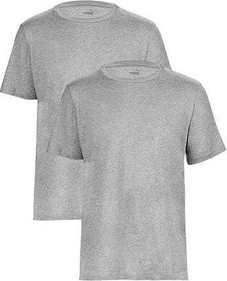 Puma Statement Deluxe Edition Lot de 2 t-shirts en coton pour homme, gris, XXL