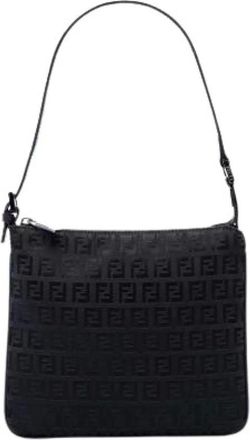 Fendi Sac bandouli&egrave;re Pre-owned en toile - Femme - Pre-owned - Noir - Taille: ONE Size