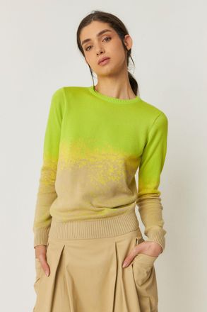 SKFK Damen vegan Pullover Iradi Gr&uuml;n/Beige