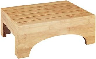 WENKO Badschemel Mod. Bambusa, Tritt aus Bambus, hilft im Bad beim Einstieg in die Wanne, eignet Sich auch ideal im G&auml;ste-WC oder der K&uuml;che, Pflanzenhocker,