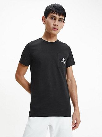 Calvin Klein T-shirt slim à poche avec monogramme