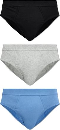 Moschino Homme, Sous-v&ecirc;tements, Noir, Taille: L Lot de trois slips en coton