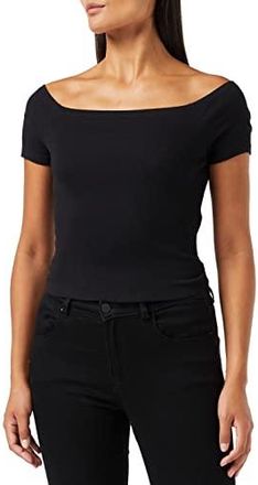 Urban Classics T-Shirt Court &Eacute;paules D&eacute;nud&eacute;es Femme T-Shirt Manches Courtes Noir S