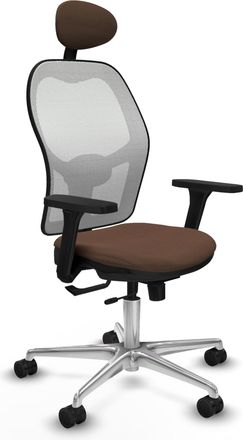 Piqueras y Crespo Ergonomischer gepolsterter Chorquera Stuhl mit 3D-Armen, h&ouml;henverstellbarer Lendenwirbelst&uuml;tze und festem Kopfteil, ausgestattet mit Syncro/Traslack u