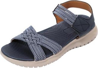 Generic Sandales orthop&eacute;diques d&eacute;contract&eacute;es pour femme - Coupe large - Bout ouvert - L&eacute;g&egrave;res et confortables - Respirantes - &Eacute;l&eacute;gantes - Avec soutien de la v